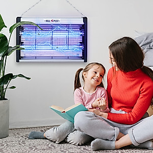 Electronic Bug Zapper Mosquito Killer Fly Traps Indoor for Moth, Mosquito, Gnat for Home Restaurants Kitchen Garden Including Extra 2 Pack Replacement Bulbs