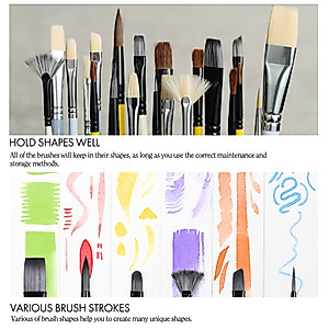 ARTIFY 10 Pieces Paint Brush Set, Intermediate Series, Includes a Carrying Case, Premium Nylon Hair Brushes for Acrylic, Watercolor, Oil and Gouache Painting (White - Premium Nylon Hair)