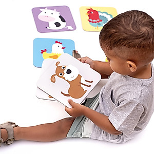 Banana Panda Suuuper Size Memory Matching Kids Game - includes 24 Extra-Large 6” x 6” Cards - Match The Animals or Use as Flashcards - for Toddlers, Boys & Girls, ages 2-4 years