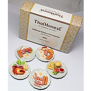 ThaiHonest Mixed 5 Assorted Breakfast Sausage Dollhouse Miniature Food,Collectibles