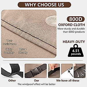 WEIMELL 800D BBQ Grill Cover for Outdoor Grill,58 Inch BBQ Covers Waterproof Heavy Duty,Gas Grill Covers for Outside,Barbeque Grill Cover for Weber,Char-Broil,Genesis,Brinkmann,Dyna-glo Nexgrill