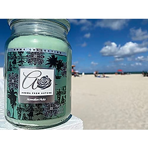 Aroma From Nature Hawaiian Hula 20 oz Home Collection Scented Candle - 1 Pack - Aromatherapy Candles - Home Fragrance - Apothecary Glass with Double Wick
