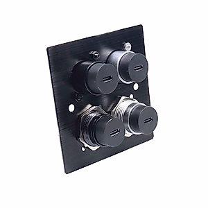 PENGLIN 5PCS USB 3.1 Type C Panel Mount Coupler, USB C Pass Through Connector, Female to Female Bulkhead Extension Adapter