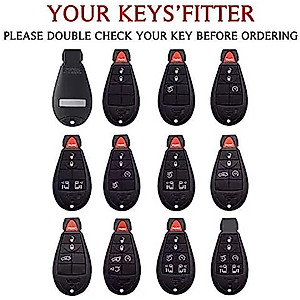 Houking for Dodge Key fob Cover,Soft Protector Case Key Shell with Leather Keychain,Fit for Grand Caravan Charger Challenger Durango Journey Magnum Ram Remote Key,Key Case Purple Black