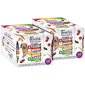 Purina Beneful Wet Dog Food Variety Pack, Medleys Tuscan, Romana & Mediterranean Style - (2 Packs of 12) 3 oz. Cans