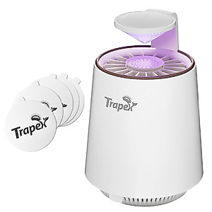 Trapex Indoor Insect Trap Replacement Sticky Pads - Effective Non-Zapper Fruit Fly, Gnat, Moth and Mosquito Trap Pads (10-Pack)