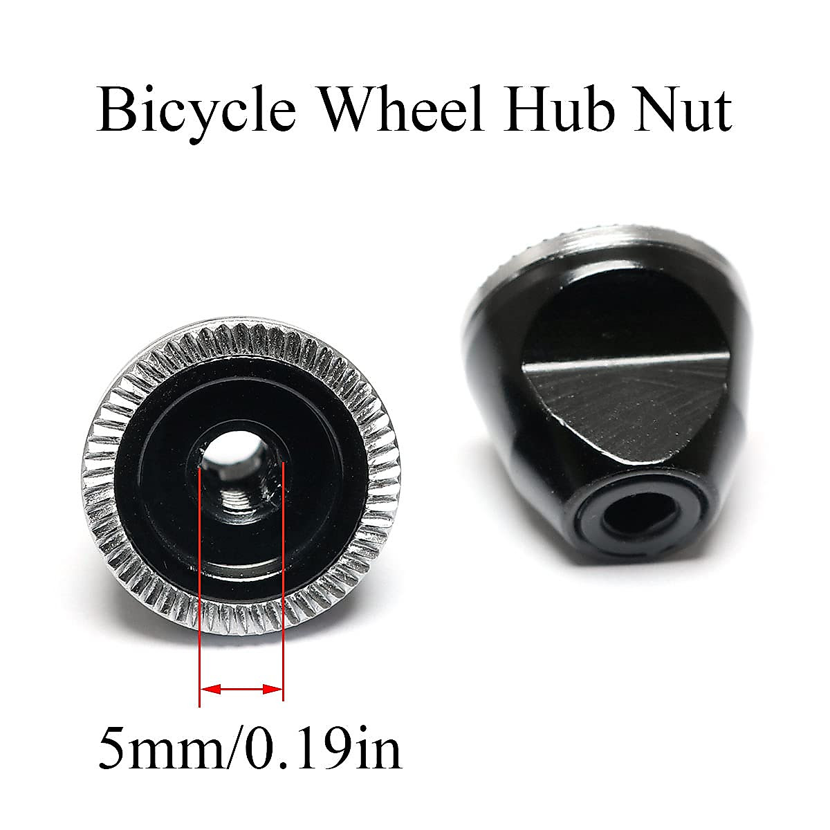 Pro Bamboo Kitchen 2pcs Bicycle Quick Release Lever Nut M5 Screw Non-Slip Nut Mountain Bike Quick Release Shaft All Aluminum Alloy Nut for Fixed Gear Road Bike Modified Parts