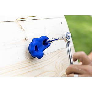 Squirrel Products 10 Large Assorted Rock Climbing Holds with Mounting Hardware - DIY Rock Wall - Ages 3+