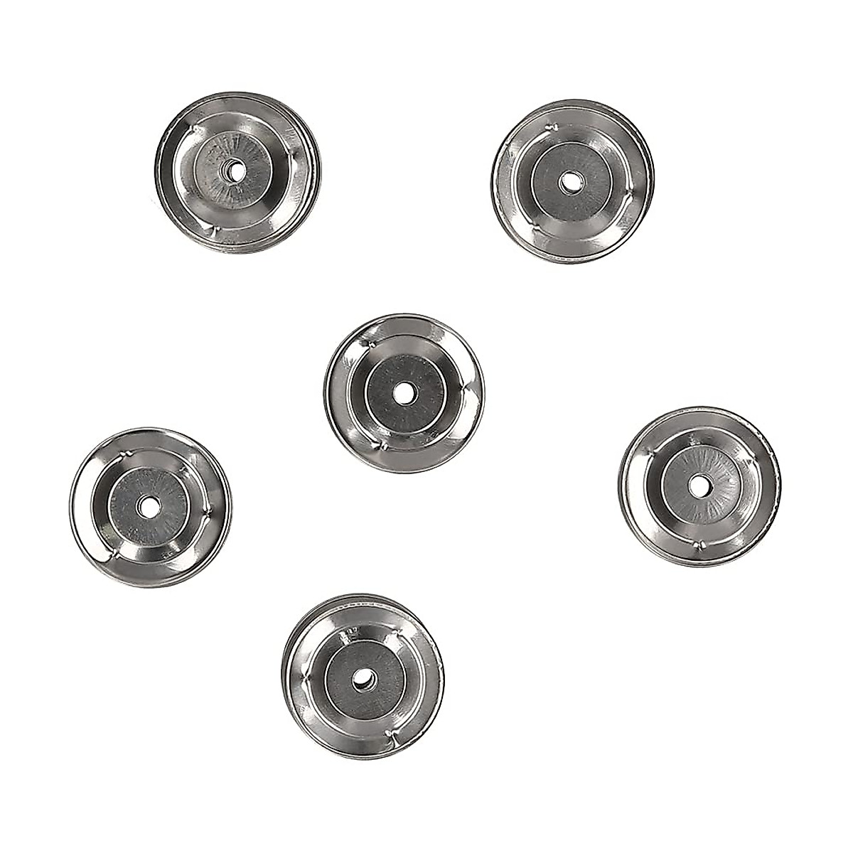 Docona Tambourine Bell Ring 50pcs Tambourine Bell Ring Jingle Bell Stainless Steel for Handbell Tambourine Church Tambourines