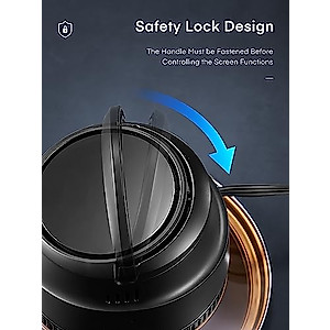 Air Fryer Lid for Instant Pot 6Qt/8Qt, 7 in 1 with LED Touchscreen, Turn Your Pressure Cooker Into Air Fryer in Seconds, Air Fryer Accessories and Recipe Cookbook Included