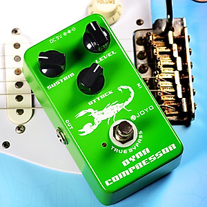 JOYO Dyna Compressor, JF-10 Model for Electric Guitar & Bass, Classic Ross Re-creation, Low Noise, True Bypass