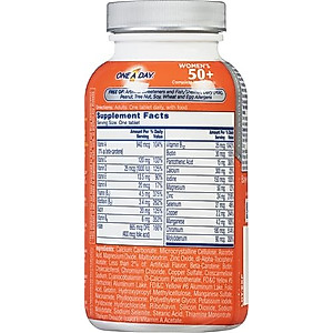 One A Day Women’s 50+ Multivitamins, Multivitamin for Women with Vitamin A, C, D, E and Zinc for Immune Health Support*, Calcium & more, 100 count