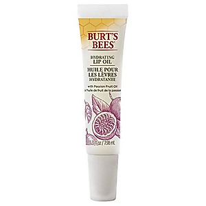 Burt's Bees 100% Natural Hydrating Lip Oil with Passion Fruit Oil, 1 Tube (Pack of 4)