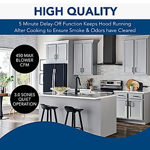 Broan-NuTone BWS1304BLS Range Hood, 30-Inch, Black Stainess Steel