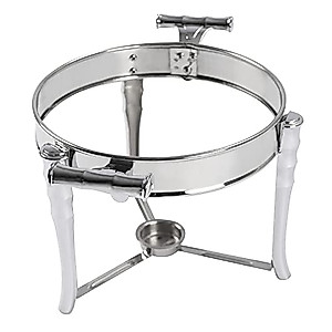 DYRABREST Chafing Dish Buffet Set,Stainless Steel Frame Chafing Dishes Glass Dish Server Food Warmer with Soup Ladle for Parties