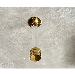 Morco Deco Brass Lucite Projection Hook Handmade Lucite Brass Hook Wall Mount Retail Projection Hook (Polished Brass)