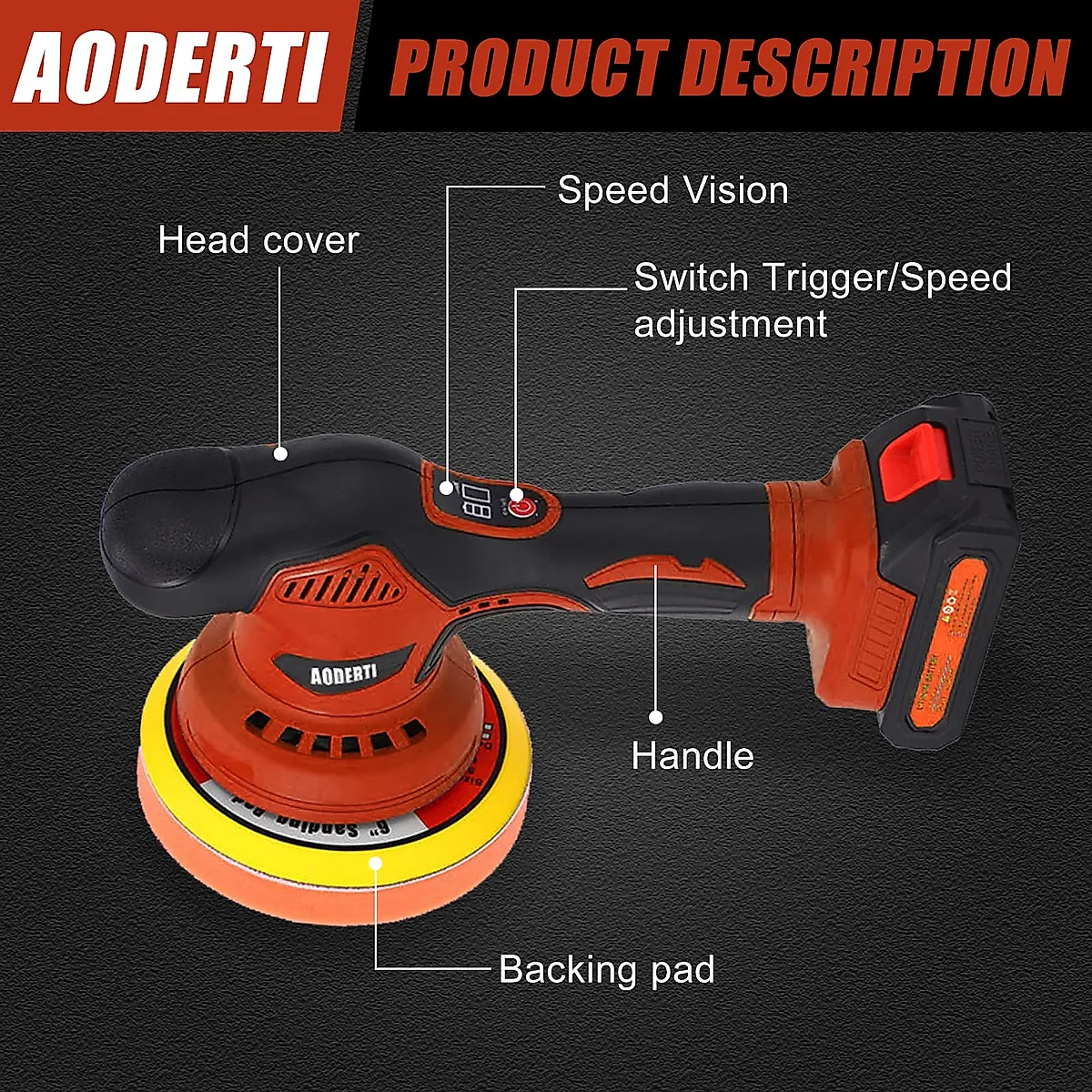 Cordless Buffer Polisher for Milwaukee 18V Max Battery, 6800RPM Max Variable Speed Brushless Motor Car Buffer, Lightweight & Low Noise, Rotary Polisher for Boat, Car Polishing and Waxing (Tool Only)