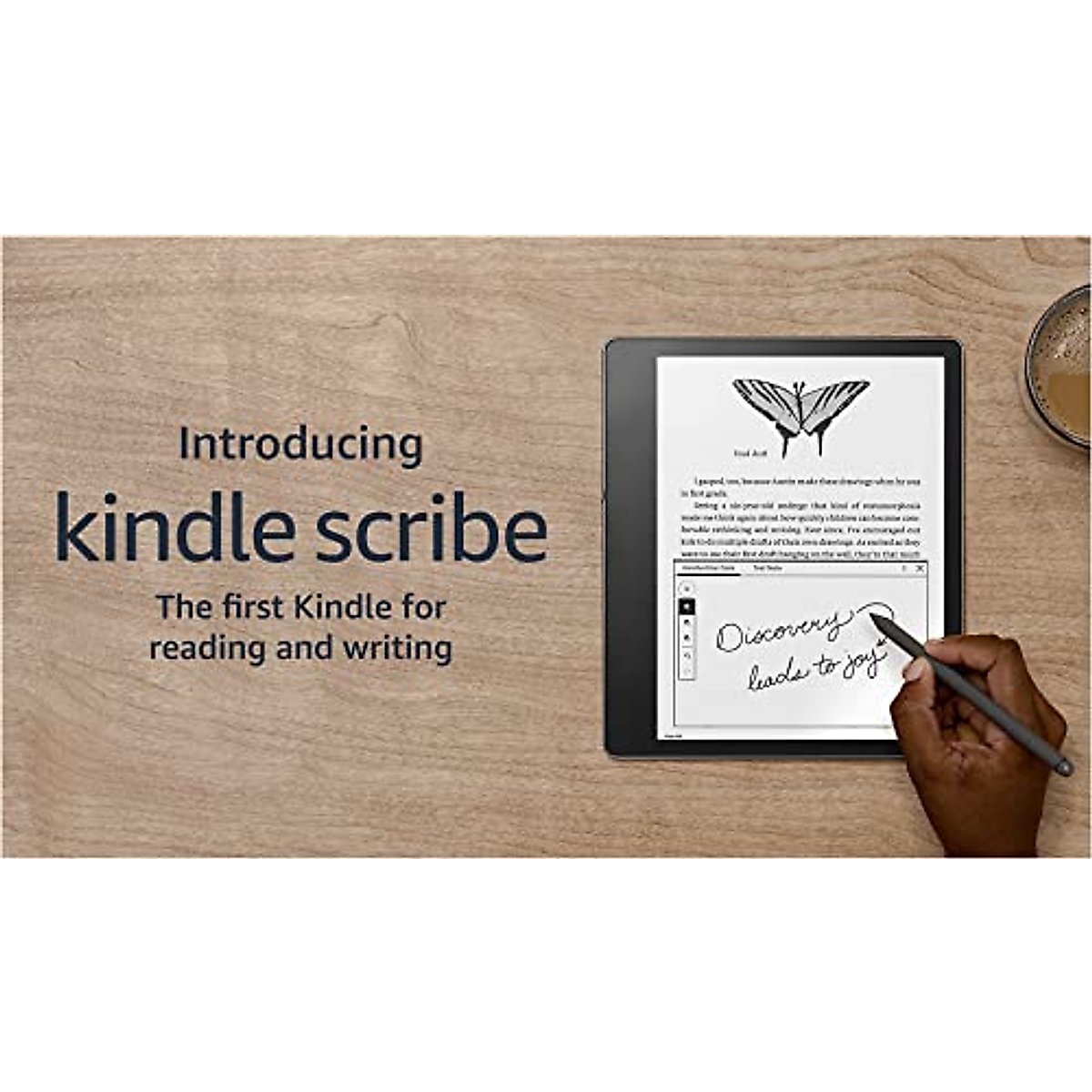 Introducing Kindle Scribe (64 GB), the first Kindle for reading and writing, with a 10.2” 300 ppi Paperwhite display, includes Premium Pen