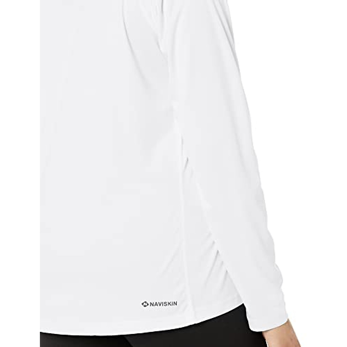NAVISKIN Women's UPF 50+ Sun Protection Long Sleeve Shirts Rash Guard Shirts Quick Dry Lightweight Hiking Shirts White Size L