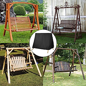 PLUSLEYSC Outdoor Swing Cover, A-Frame Swing Cover Waterproof, Outdoor Furniture Porch Swing Cover, Glider Hammock Cover(72''LX67''WX55''H) Beige