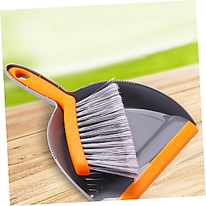 BUTIFULSIC Mini Broom Mini Cleaner Floor Cleaner Dust Cleaning Table Sweep Broom Vacuum Cleaner Broom Keyboard Brush Cleaner Floor Broom Blow Dryer Comb Attachment Mocha Master Cleaner Orange