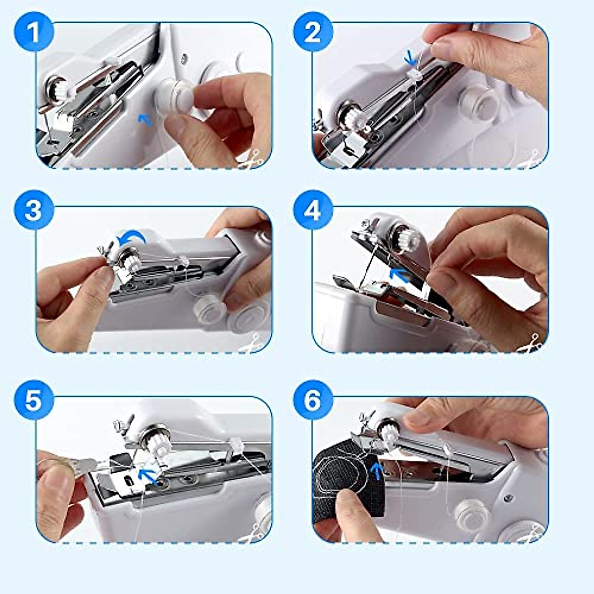 Portable Sewing Machine, Mini Sewing Professional Cordless Sewing Handheld Electric Household Tool - Quick Stitch Tool for Fabric, Clothing, or Kids Cloth Home Travel Use