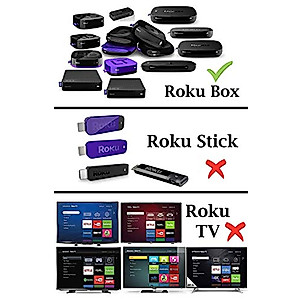 Amaz247 Standard IR Remote for Roku 1,2,3,4 (HD, LT, XS, XD), Roku Express, Roku Premiere, Roku Ultra; NOT for Roku Stick NOT for Roku TV NO TV Power Button and Volume Button