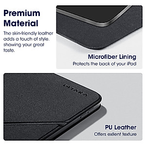 PITAKA iPad Pro 12.9 Case, Compatible with iPad Air 13 Inch (M2) & iPad Pro 12.9 (3-6th Gen) 2022/2021/2020/2018, Lightweight Portrait/Landscape Magnetic Case with 4 Standing Angles - Black