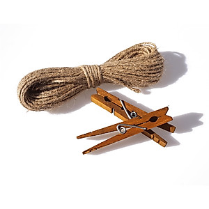 LWR CRAFTS Wooden Large Clothespins 3-5/16" 8.4cm 30 Pieces Per Pack (Jacobean)