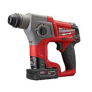 MILWAUKEE M12 FUEL 2416-21XC 12-Volt Cordless Lithium-Ion 4.0Ah 5/8 in. Brushless SDS-Plus Rotary Hammer Kit