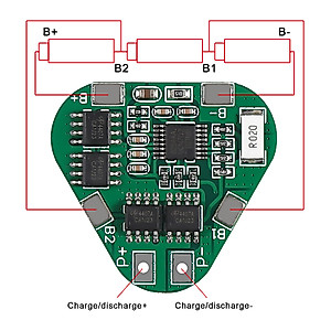 Alinan 6pcs 3S 8A 12V 18650 Lithium Battery Protection Board 10.8V 11.1V 12.6V BMS PCM PCB Overcharge Over-Discharge Protection Module for 3 Li-ion Cell Pack