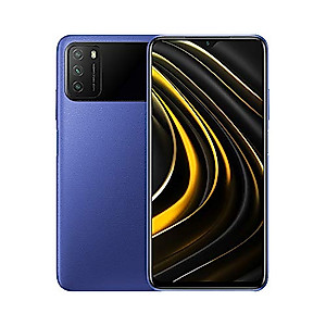 Xiaomi POCO M3 Smartphone, 4 GB + 128 GB, 6.53 "FHD + Schermo grande 1080P FHD + 50MP, Tripla Fotocamera, Batteria 6000mAh, Altoparlanti Doppi, Jack per Cuffie da 3.5 mm, Blu (Cool Blue)