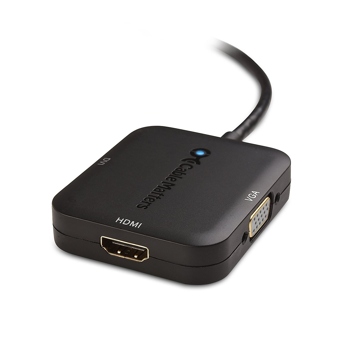 Cable Matters DisplayPort to HDMI Adapter with VGA and DVI 3-in-1 Adapter - Supporting 4K Resolution via HDMI