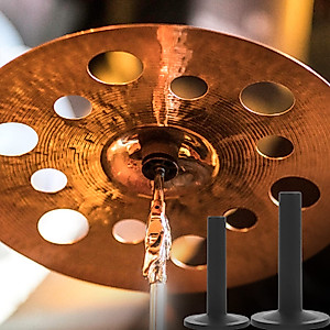 SUPVOX 12 Pcs Cymbal Replacement Accessories Cymbal Stand Drum Sleeve for Percussion Drum Set Parts Black