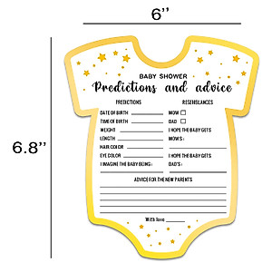 Baby Shower Game, 30 Baby Predictions and Advice, Girl or Boy Babies New Parent Message Advice Book, Gender Neutral Wishes for Baby Cards, Baby Shower Party Games Supplies & Activities