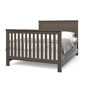Child Craft Calder 4-in-1 Convertible Crib, Baby Crib Converts to Day Bed, Toddler Bed and Full Size Bed, 3 Adjustable Mattress Positions, Non-Toxic, Baby Safe Finish (Brushed Truffle)