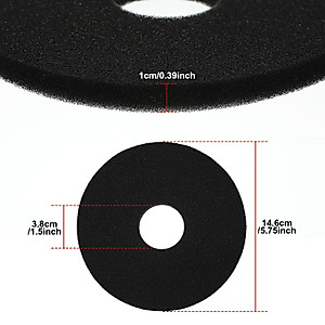 Treela Bar Rimmer Sponges Replacement Glass Rimmer Sponges Margarita Salt Rimmer Sponges Cocktail Glass Rimmer Sponges for Lime Juice, Black(16 Pieces)