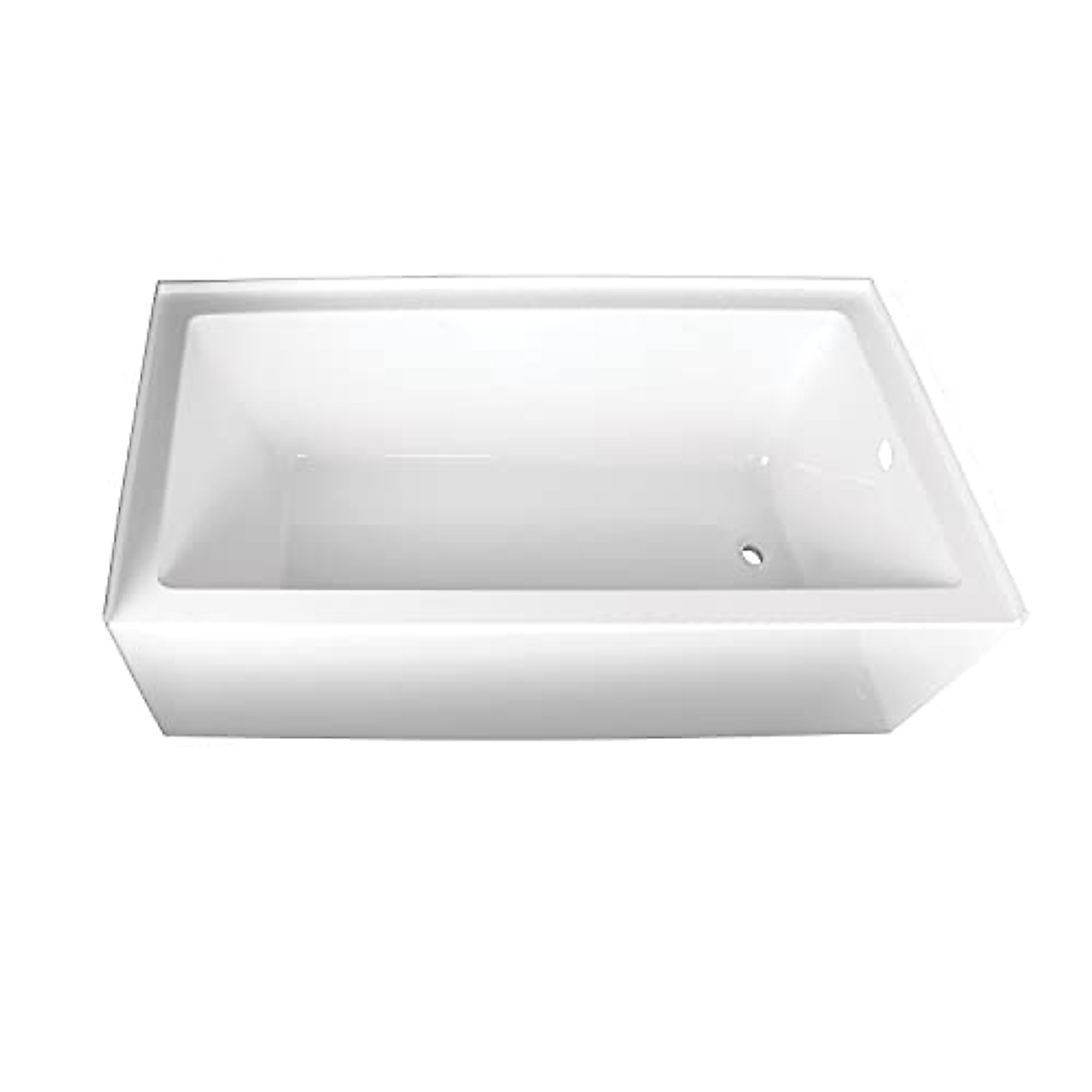 Kingston Brass VTAP663222R Aqua Eden Alcove Tub, 66" (L) x 32" (W) x 20-1/2" (D), White