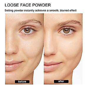 Loose Face Powder,Matte Setting Powder Oil Control,Minimizes Pores Long Lasting Waterproof Setting Powder,Loose Setting Powder for Oily Skin Translucent for Setting or Foundation, Lightweight, Matte Ultra Flawless Finish(02#Pink)