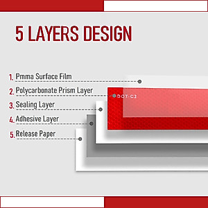 THKULKME DOT-C2 Reflective Tape 2 Inch X 100 Feet Red White Reflector Adhesive Conspicuity Outdoor Waterproof Tape for Trailers, Trucks, Vehicles, Driveway, Boats, Signs (100 FT)