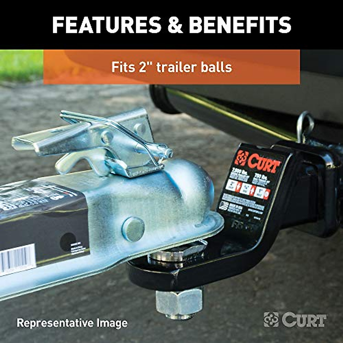 CURT 25294 Posi-Lock Coupler Replacement Latch for CURT #25101 or #25210, CLEAR ZINC