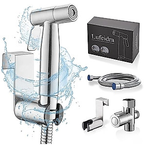 Handheld Bidet Sprayer for Toilet-Adjustable Water Pressure Jet Sprayer for Feminine Wash, LUFEIDRA Stainless Steel Bidets for Existing Toilets Muslim Shower Cloth Diaper Sprayer Bidet Attachment