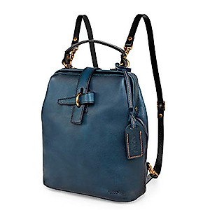 OLD TREND Genuine Leather Pamela Backpack (Navy)