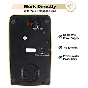 Sangyn Retro Rotary Telephone 1960's Style Old Fashioned Vintage Home Phone with Mechanical Ringer and Speaker Function