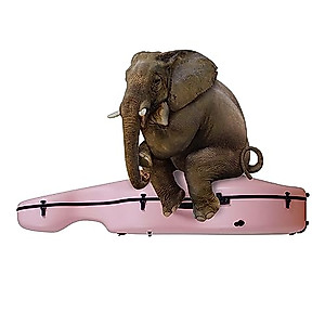 4/4 Full Size Cello Case, 100% Carbon Fiber Hard Shell Backpack，also Fits for 3/4, as 7.7 LB Only, and Hygromether and 1 Accessory Bag, 1 Music Sheet Bag, Sturdy, Portable and Waterproof (Pink Matte)