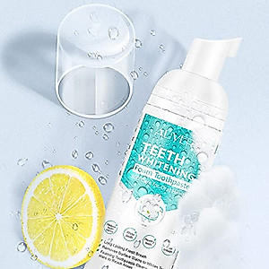 2 Pack Teeth Whitening Mousse - 2X 60ml Foam Whitening Toothpaste, Ultra-fine V-34 Mousse Foam Deeply Cleaning Gums, Stain Removal, Oral Care,Natural Mouth Wash Water