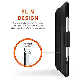 UAG iPad Pro 12.9" (6th Gen 2022, 5th Gen 2021) Case Black Metropolis Rugged Heavy Duty Protective Cover Multi-Angle Viewing Folio Stand with Pencil Holder, by URBAN ARMOR GEAR