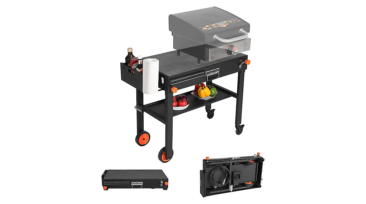 Sturdy Outdoor Grill Table for Griddles & Grills