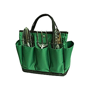 Gardening Tote Bag Garden Tool Bag Garden Tote Home Organizer Gardening Tool Kit Holder Oxford Bag Gardening Tools Organizer Tote Lawn Yard Bag with 8 Pockets