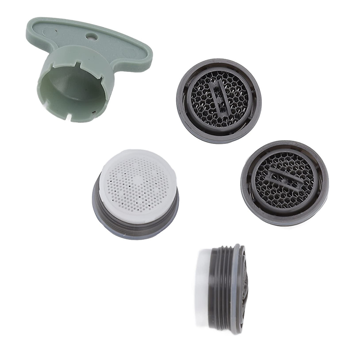 Garosa 5pcs M20 Faucet Cache Aerators with Spanner Kitchen Faucet Aerators Water Tap Aerators Water Saving Restrictor Set Replacement Part for Bathroom Kitchen Sink